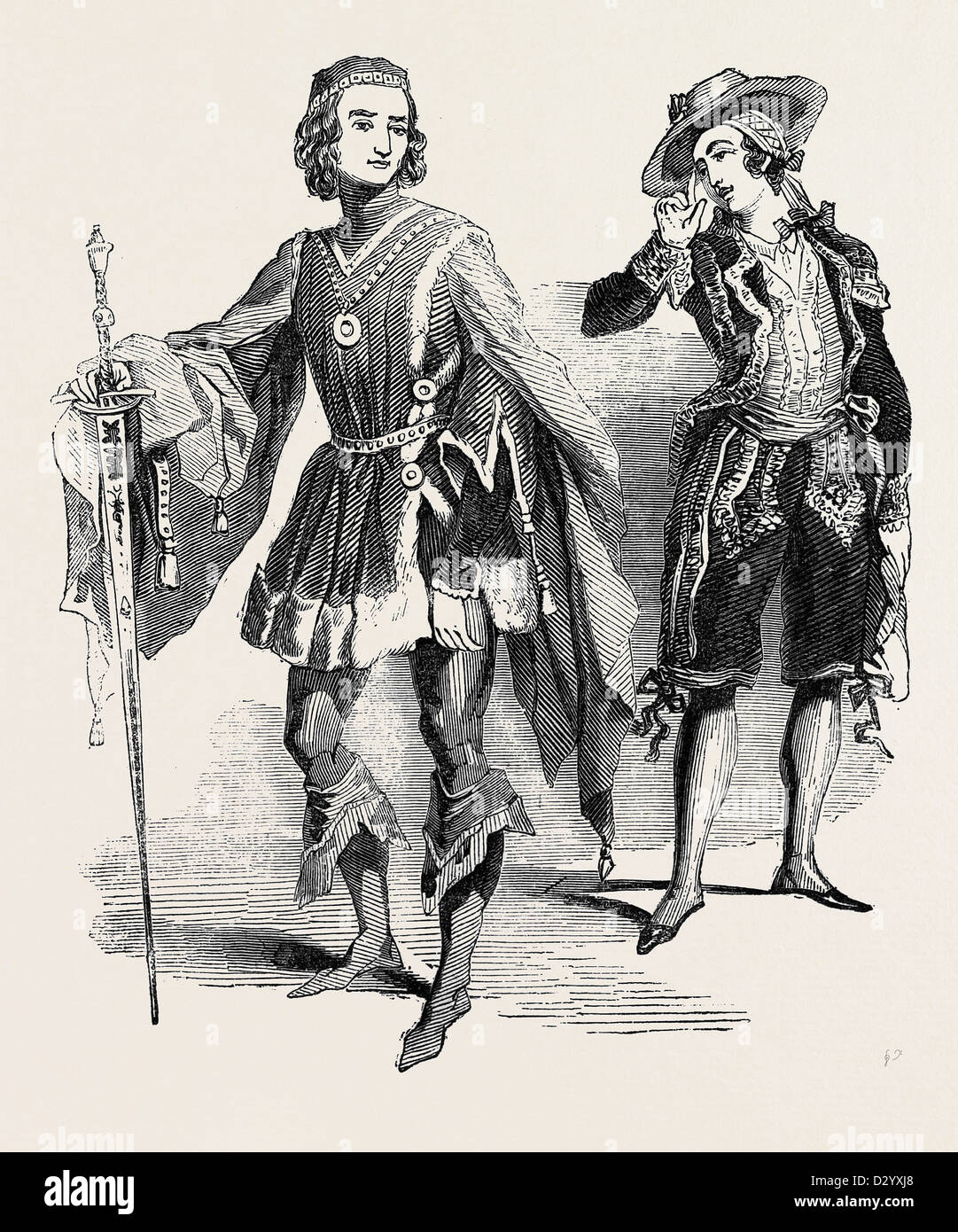 SERVITOR, GERMAN NOBLE; SERVITOR, SPANISH PEASANT; ETON MONTEM 1844 ...