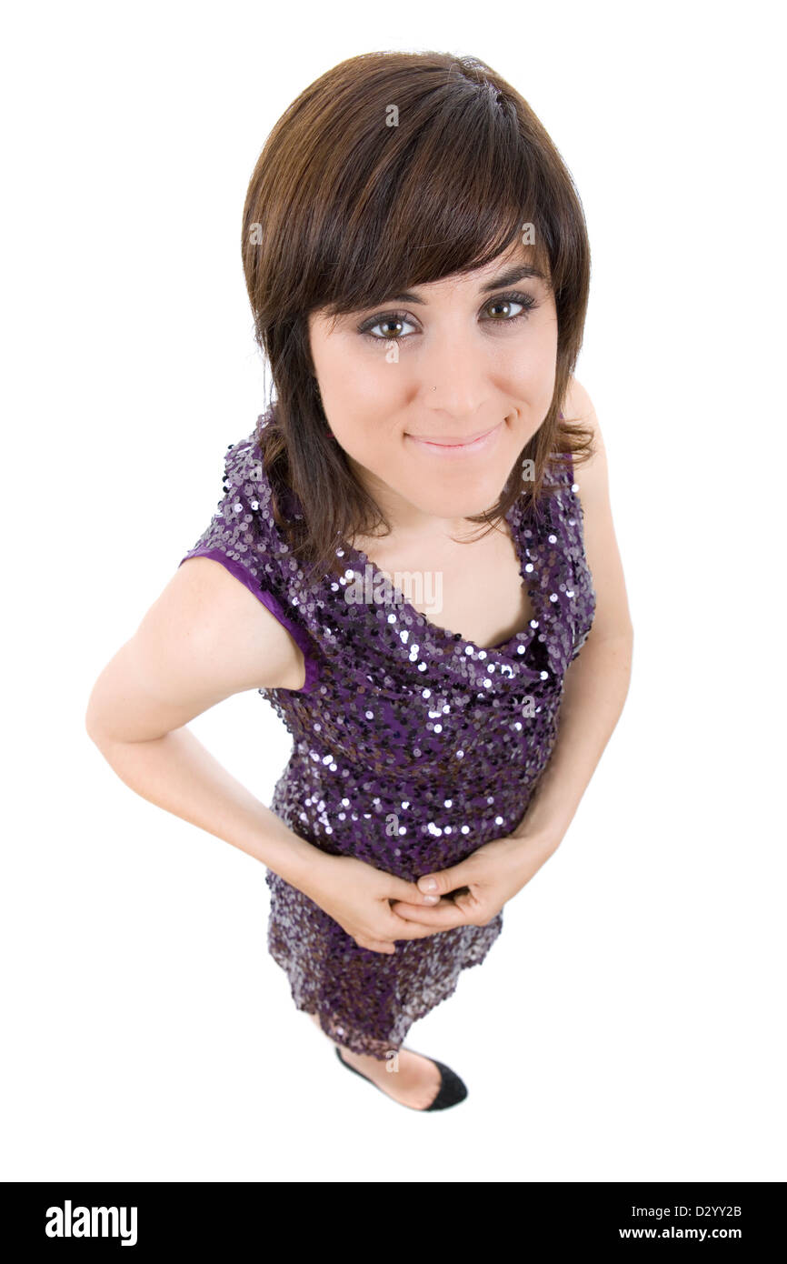 young beautiful woman full body, isolated on white Stock Photo - Alamy