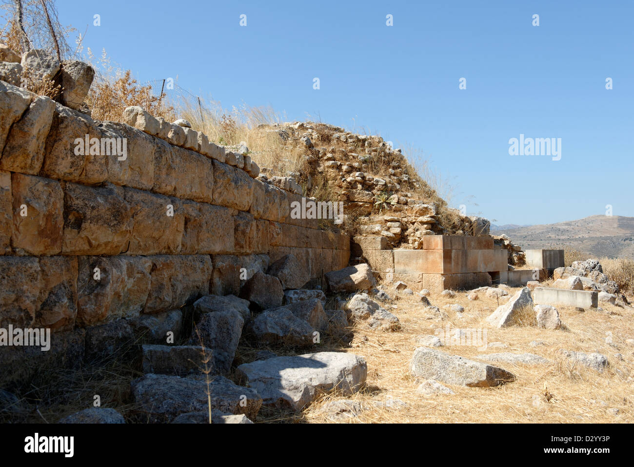 Aptera. Crete. Greece. Ancient fortified wall and fortifications of the ...