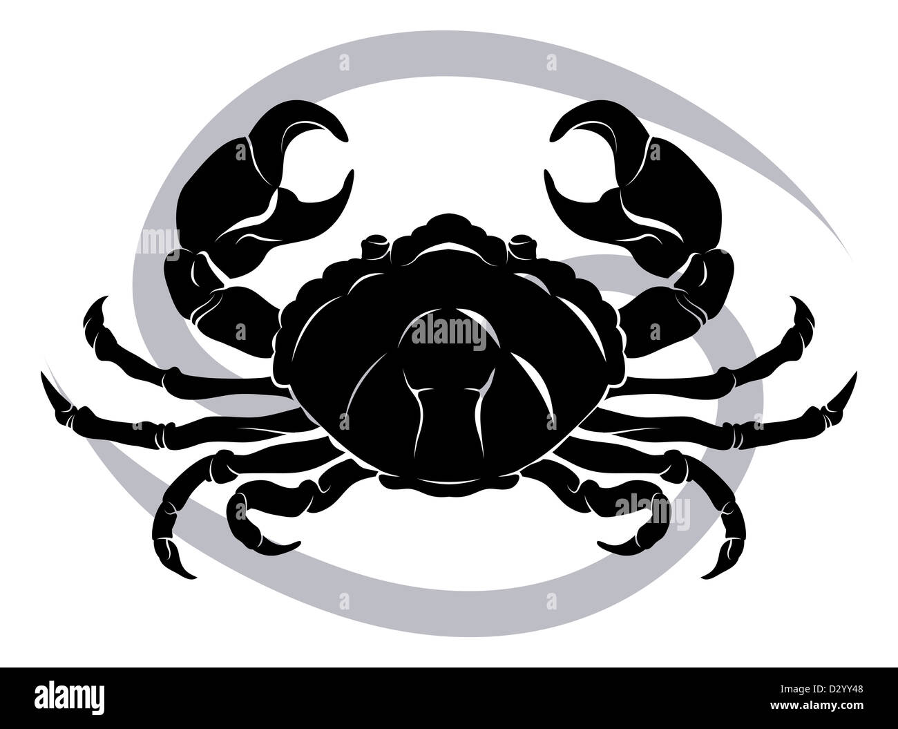 Illustration of Cancer the crab zodiac horoscope astrology sign Stock ...