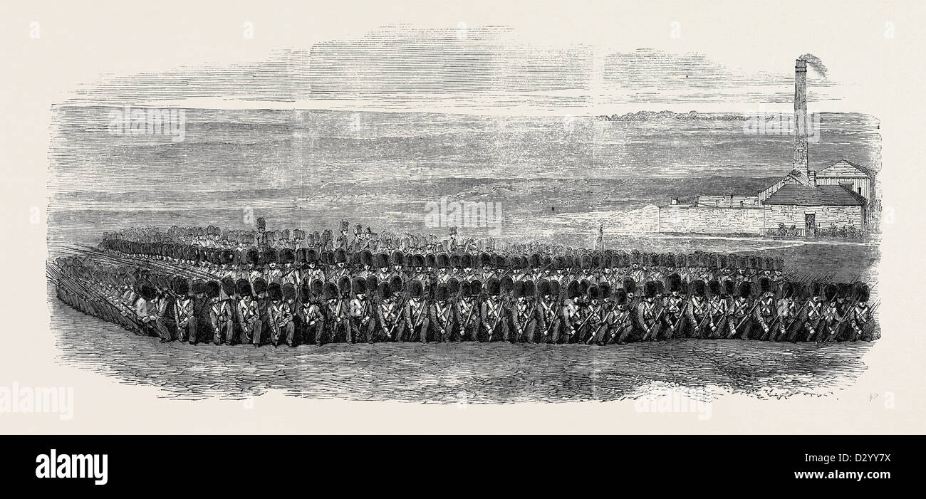 SQUARE OF THE FIRST BATTALION OF GRENADIER GUARDS TO WHICH BRIGADED ...