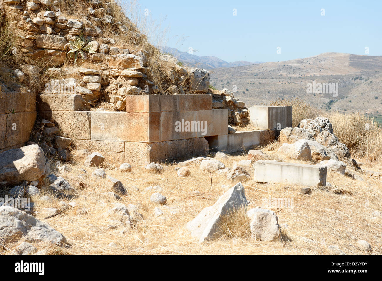 Aptera. Crete. Greece. Ancient fortified wall and fortifications of the ...