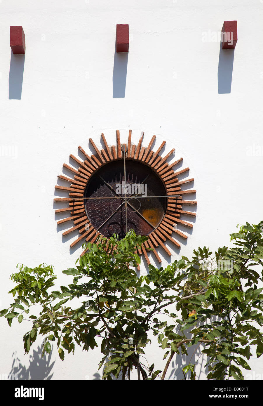 Round Brick Window Design Architecture - Facade in Oaxaca - Mexico ...