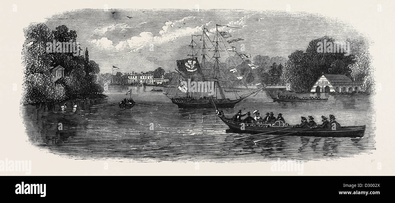 THE LAKE AT CLUMBER VISIT OF THE PRINCE OF WALES TO CLUMBER OCTOBER 26 ...