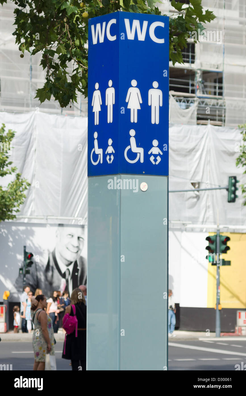 Sign of public toilets Stock Photo - Alamy
