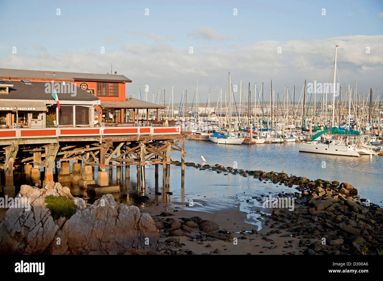 Old Fisherman`s Wharf and Marina in Monterey, California, United States ...