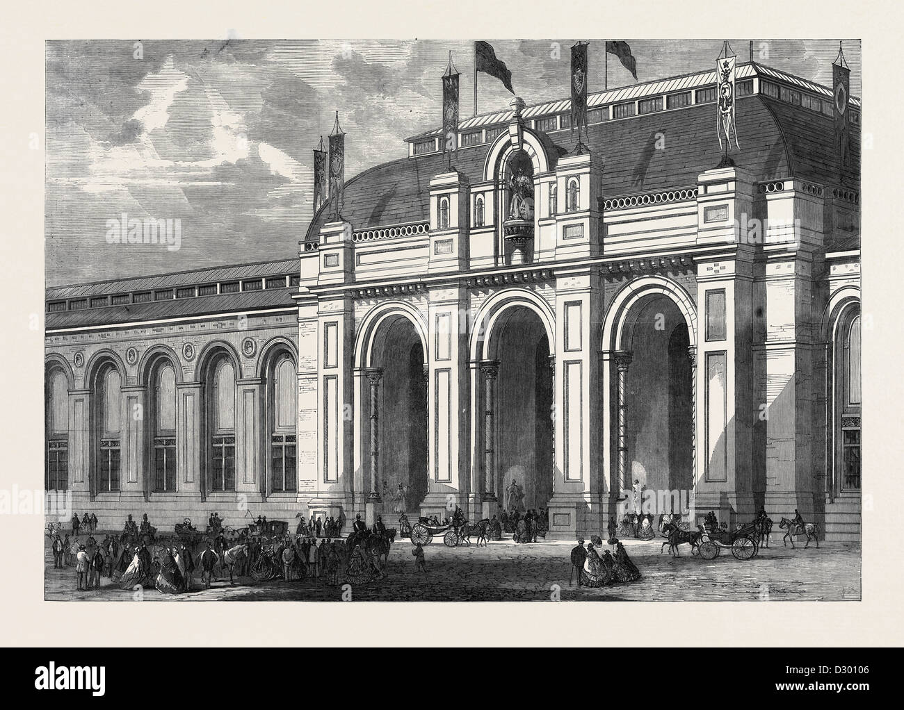 THE MAIN ENTRANCE OF THE INTERNATIONAL EXHIBITION BUILDING Stock Photo ...