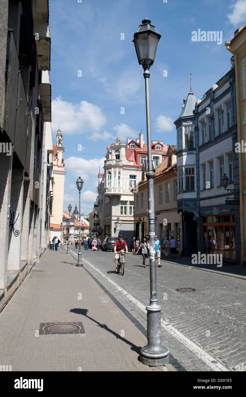 Pilies Gatve, one of the main shopping streets in Vilnius Old Town ...