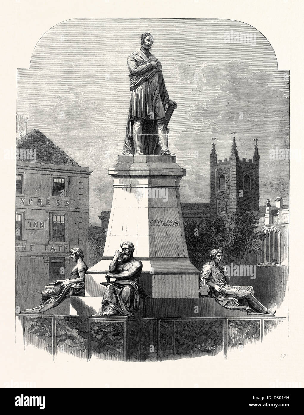 George stephenson statue hi-res stock photography and images - Alamy