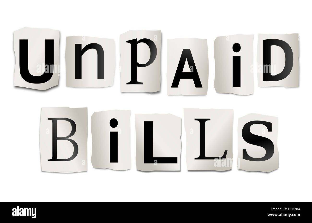 Unpaid bill Cut Out Stock Images & Pictures - Alamy