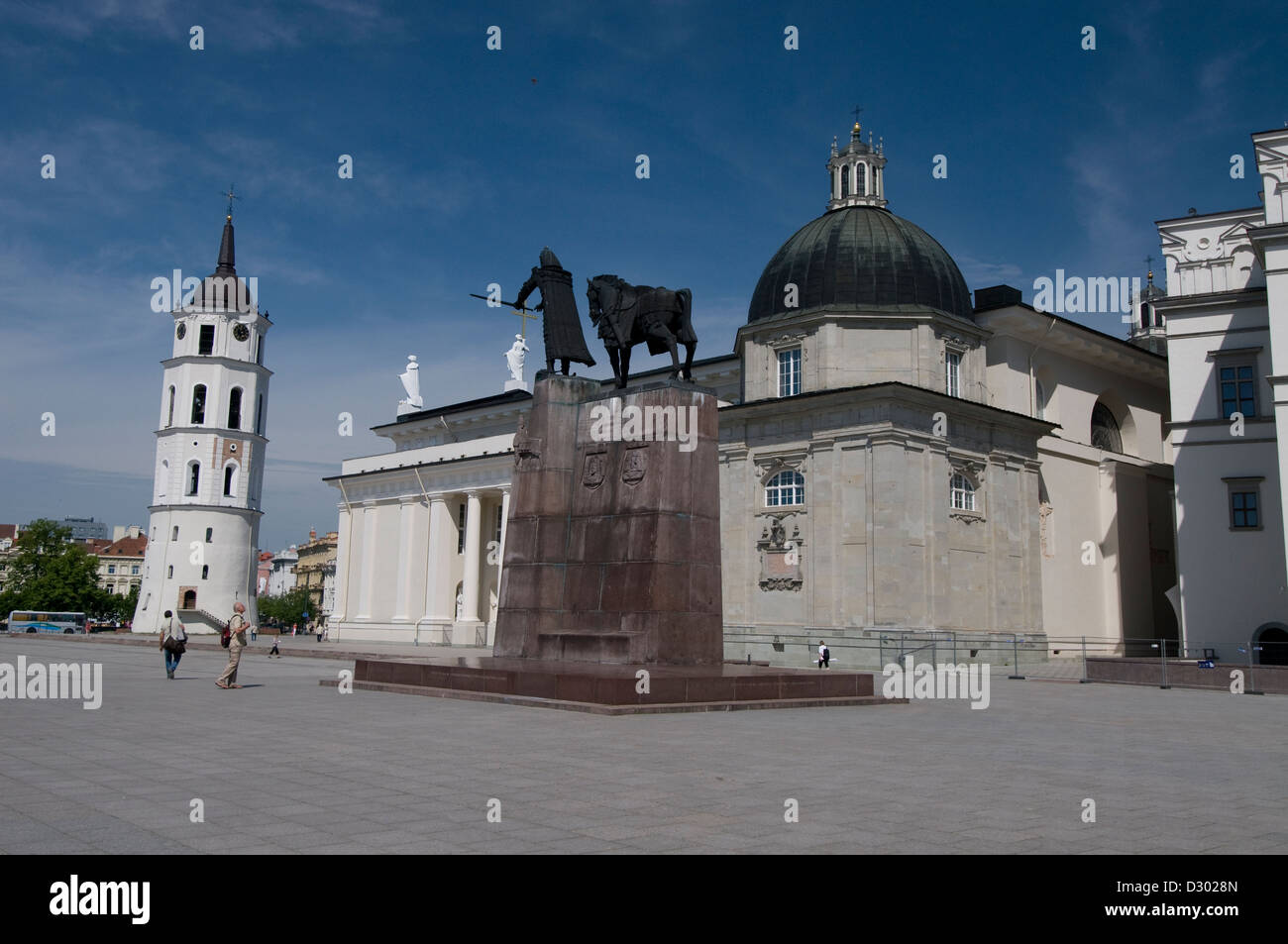 A statue of Gediminas, Grand Duke of Lithuania, the 14th-century ...