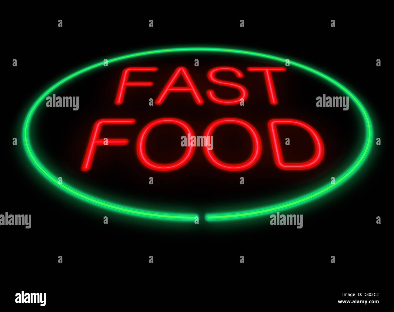 Fast food sign Stock Photo - Alamy