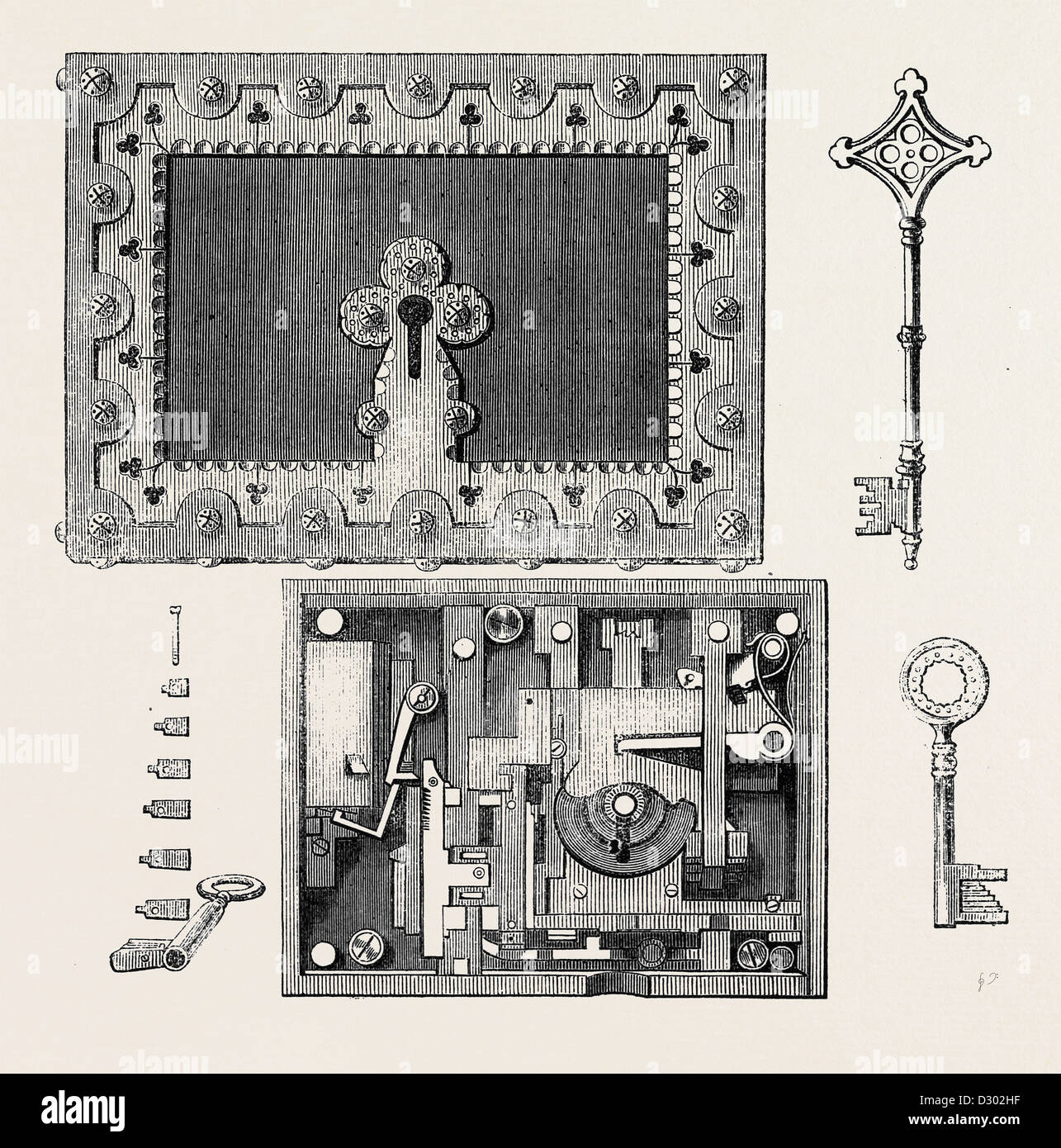 THE INTERNATIONAL EXHIBITION: HOBBS'S BANK LOCK AND KEY 1862 Stock ...