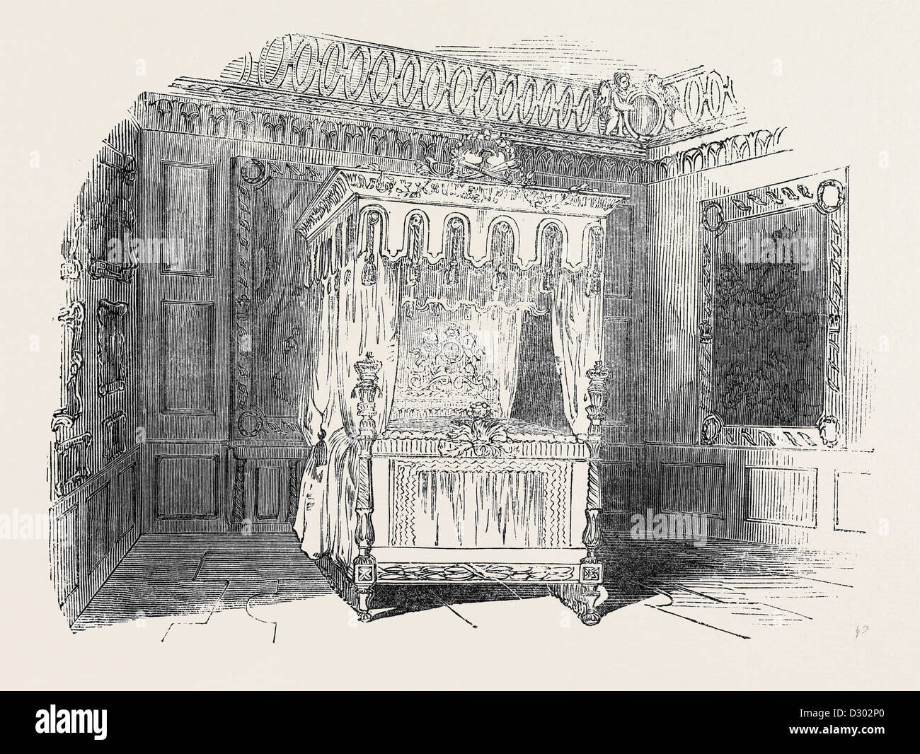 HER MAJESTY'S STATE BED Stock Photo - Alamy