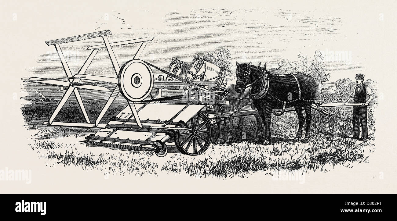 Reaping machine engraving hi-res stock photography and images - Alamy