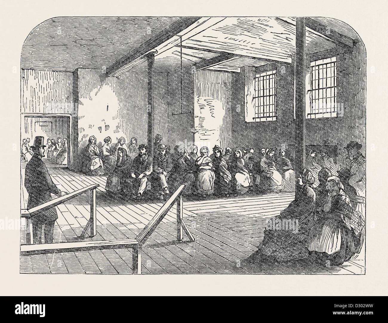 THE COTTON FAMINE: WAITING ROOM AT THE DISTRICT PROVIDENT INSTITUTION ...