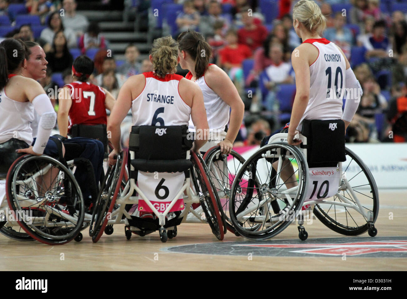 Laurie Williams, Clare Strange, Amy Conroy of Great Britain (GB) v ...