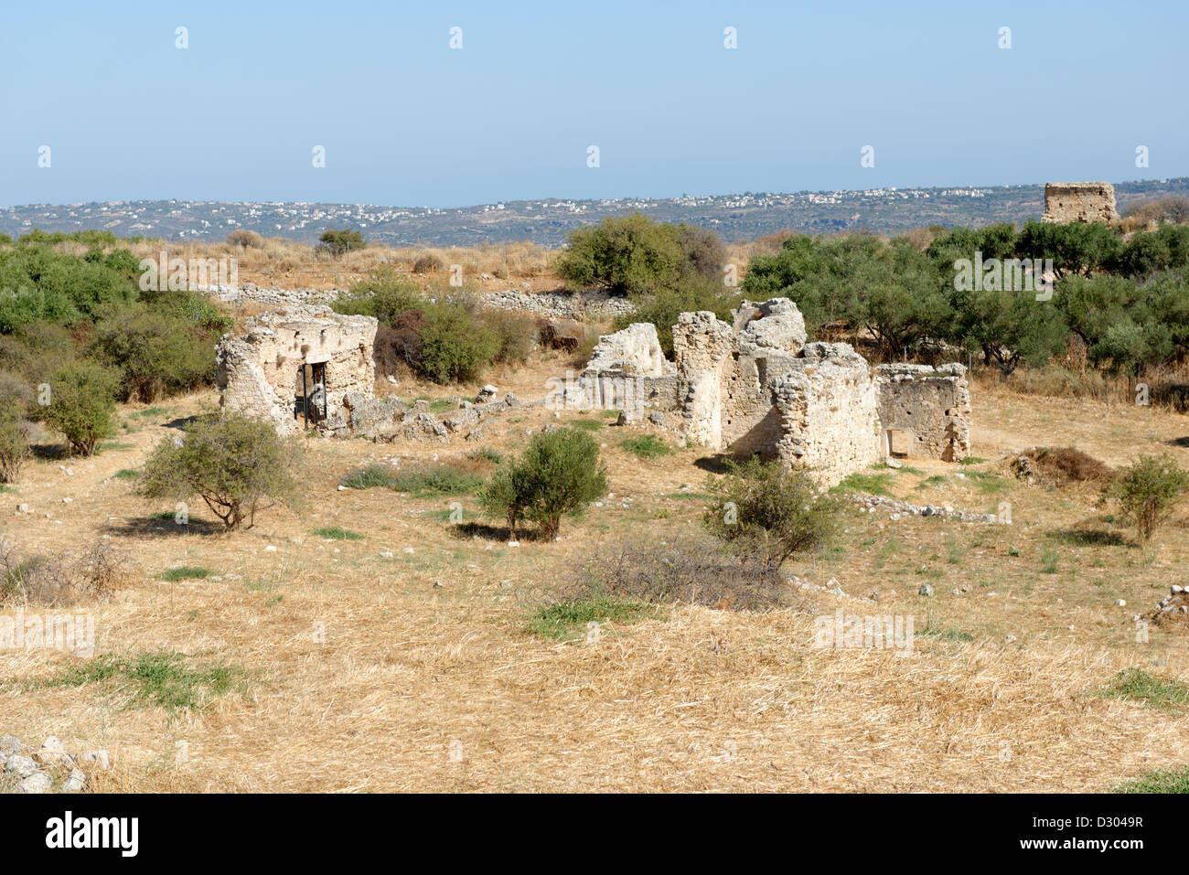 Aptera. Crete. Greece. Remains of one of the two Roman baths ...