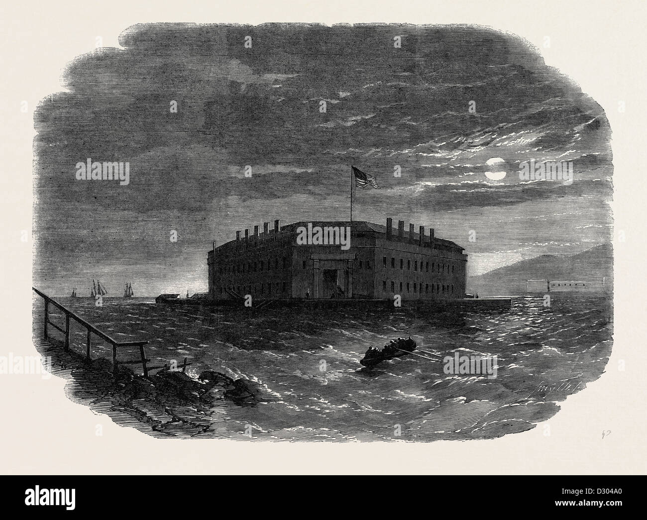 FORT LAFAYETTE THE FEDERAL BASTILLE FOR POLITICAL PRISONERS 1862 Stock ...
