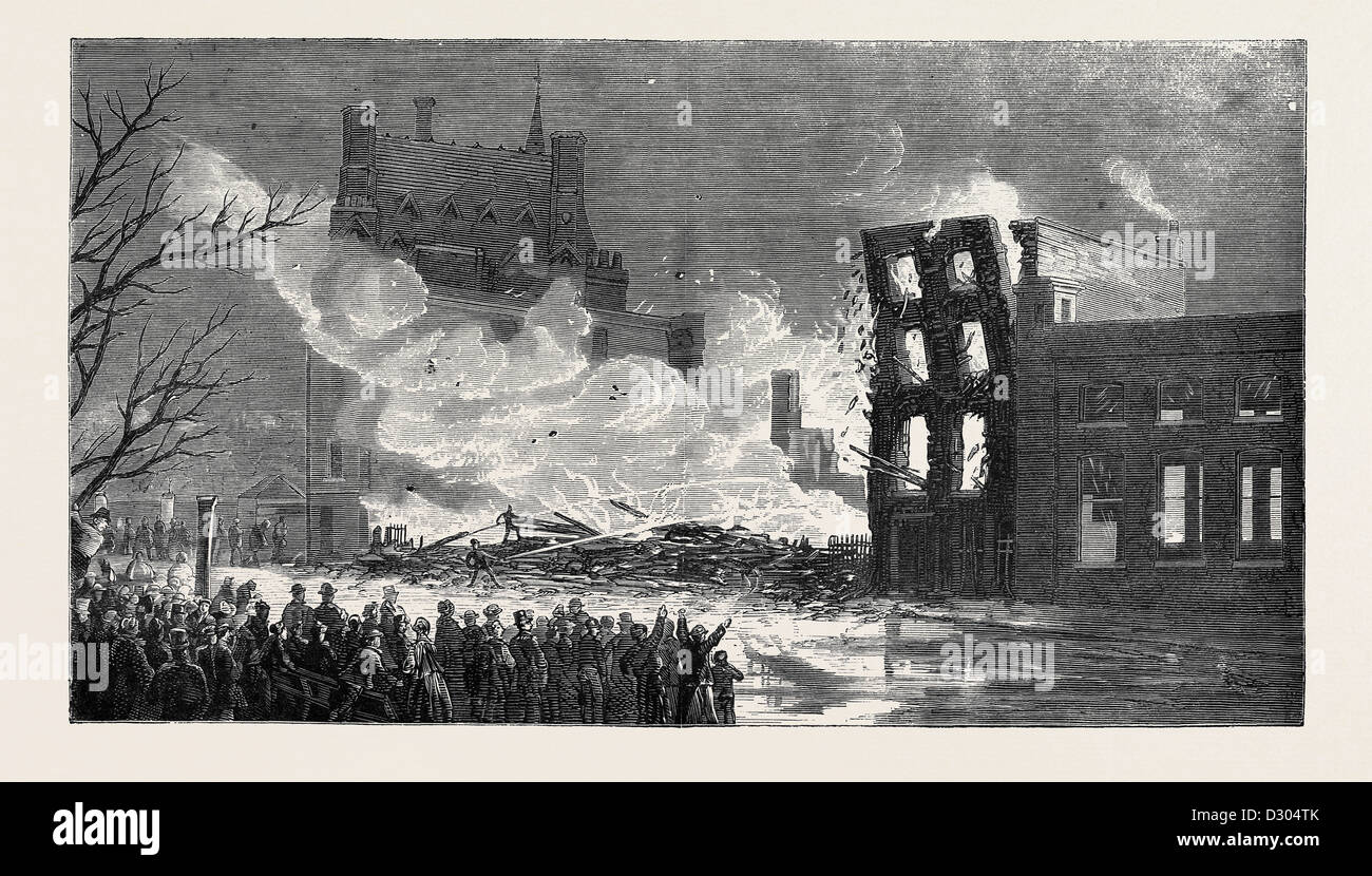 SCENE OF THE FIRE, 1870 Stock Photo - Alamy