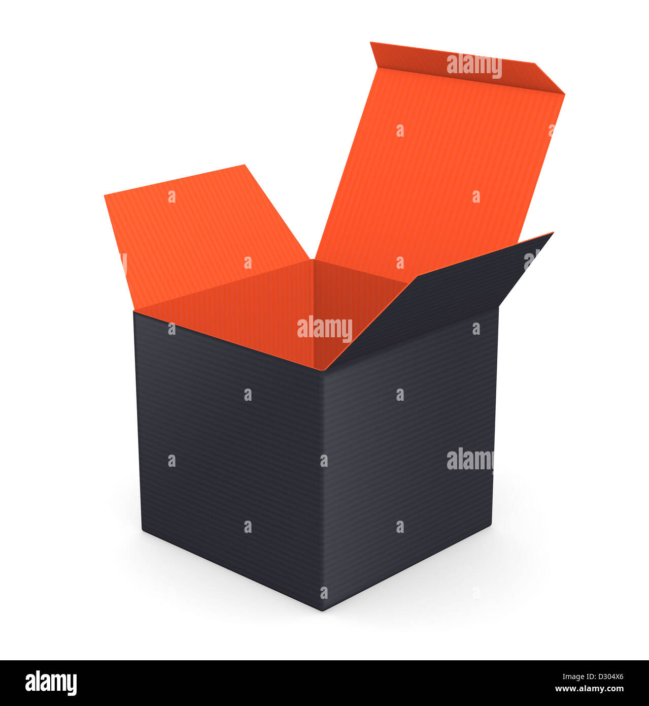 Black opened box with color inside Stock Photo - Alamy