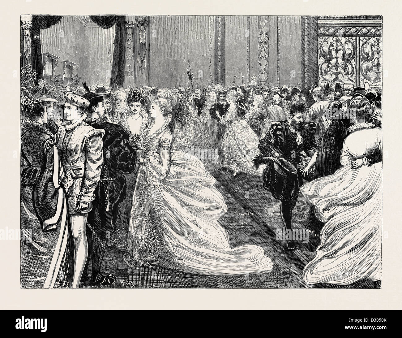 FANCY BALL AT MANCHESTER, 1870 Stock Photo - Alamy
