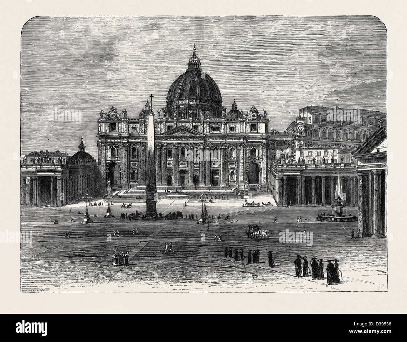 VIEW OF ST. PETER'S, ROME, 1870 Stock Photo - Alamy