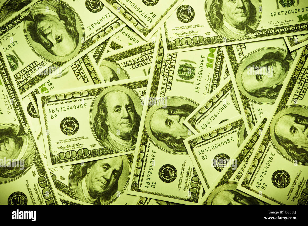 fake American 100 dollars banknotes background Stock Photo - Alamy