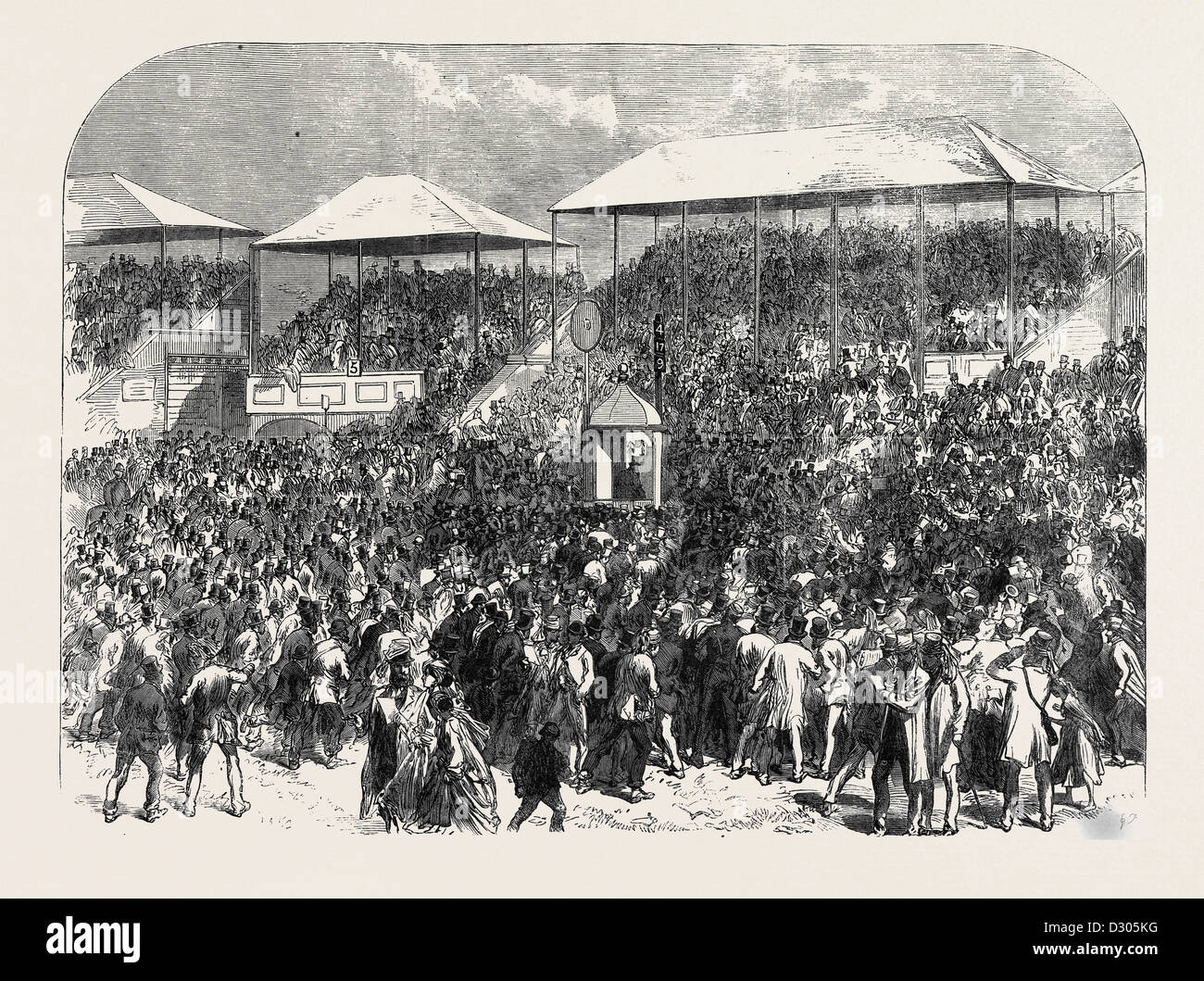 THE DERBY DAY: SHOWING THE NUMBERS UK 1866 Stock Photo - Alamy