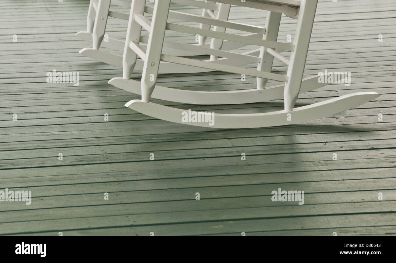 Rocking chairs on house porch in North Carolina, USA Stock Photo - Alamy
