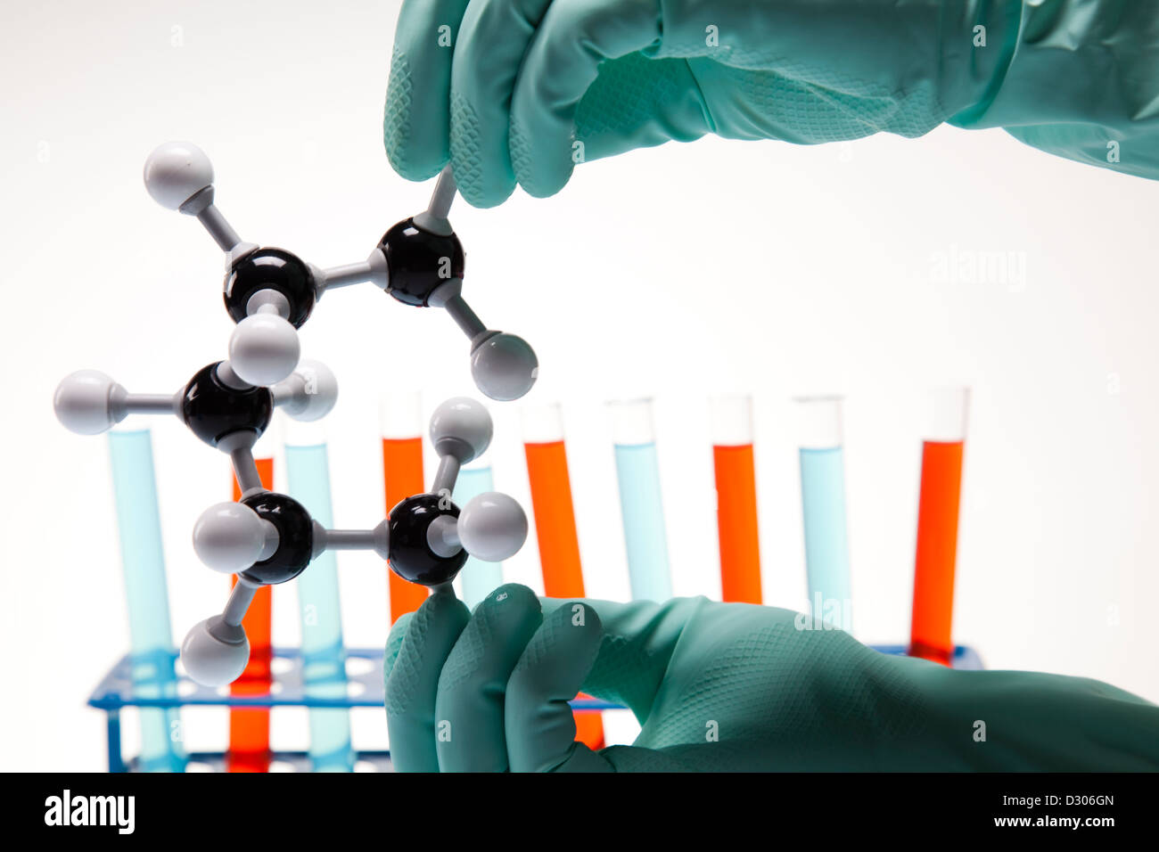 Molecular Model - Researcher Stock Photo - Alamy