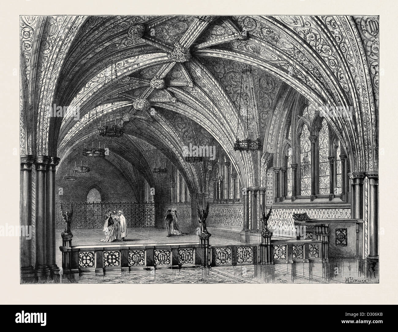 ST. STEPHEN'S CRYPT, WESTMINSTER, LONDON, 1870 Stock Photo - Alamy