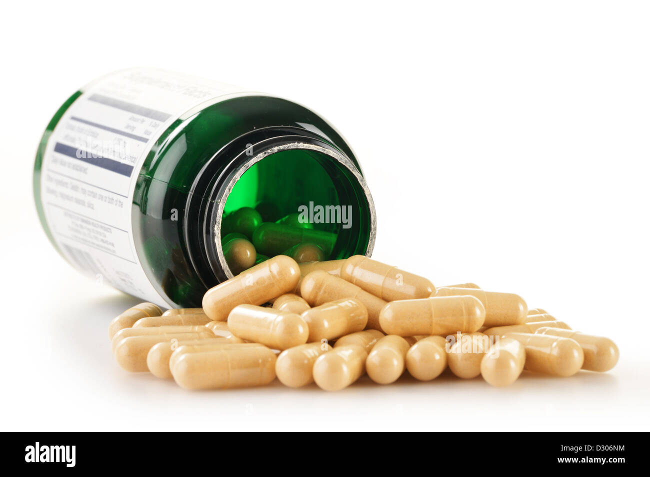 Composition with dietary supplement capsules. Drug pills Stock Photo ...