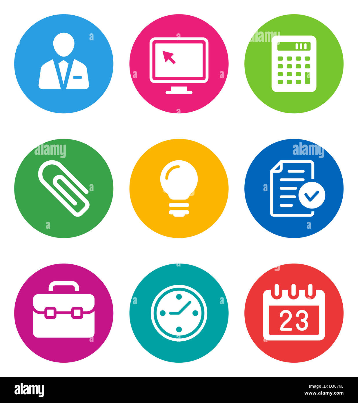 color business icons Stock Photo - Alamy