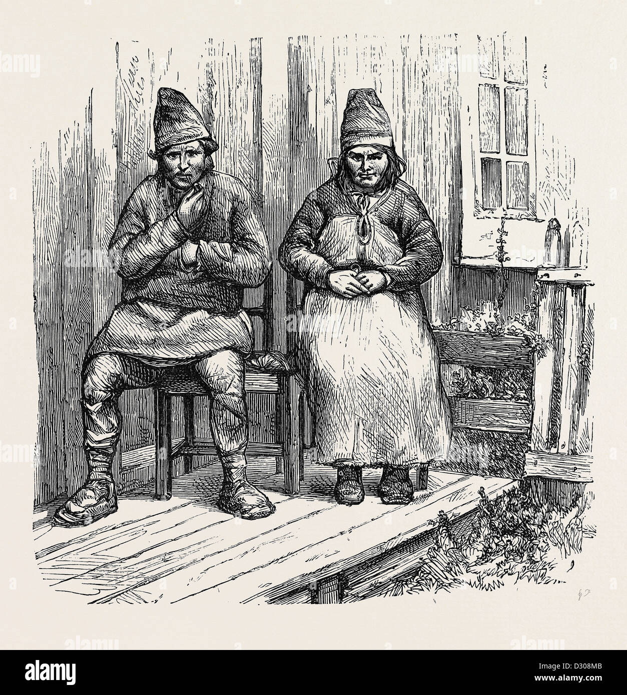 NORWEGIAN LAPPS, 1870 Stock Photo - Alamy