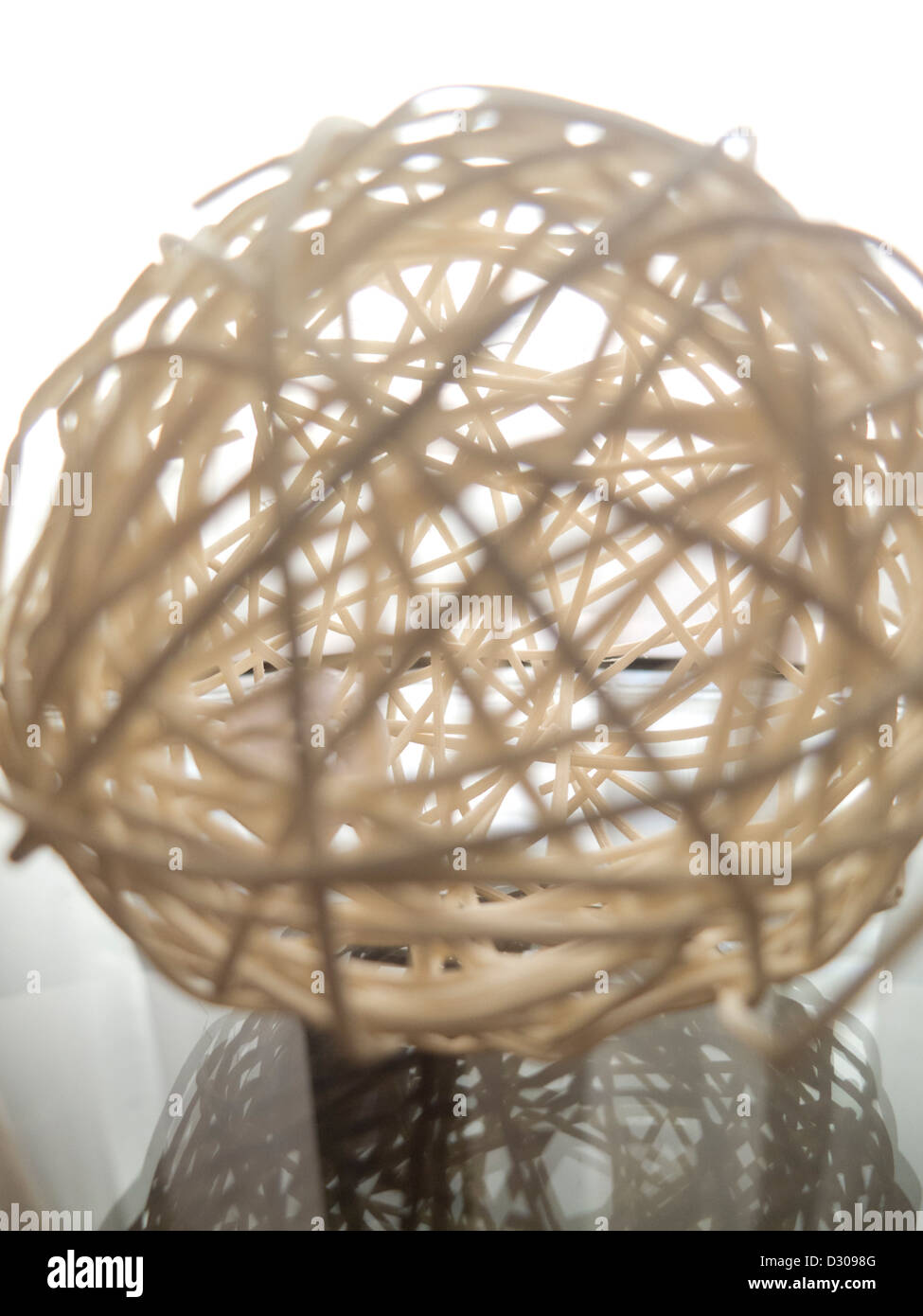 round woven plastic ball on table Stock Photo - Alamy