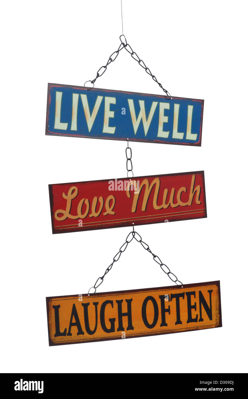 Well Being Sign - John Gollop Stock Photo - Alamy