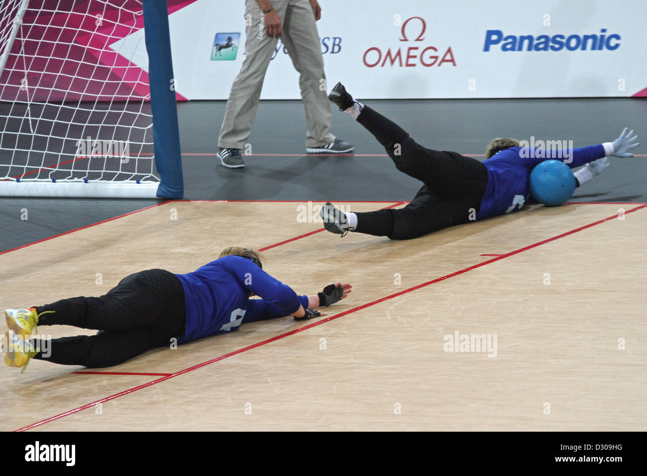 Canada v Finland in the womens goal ball at the Copperbox in the ...
