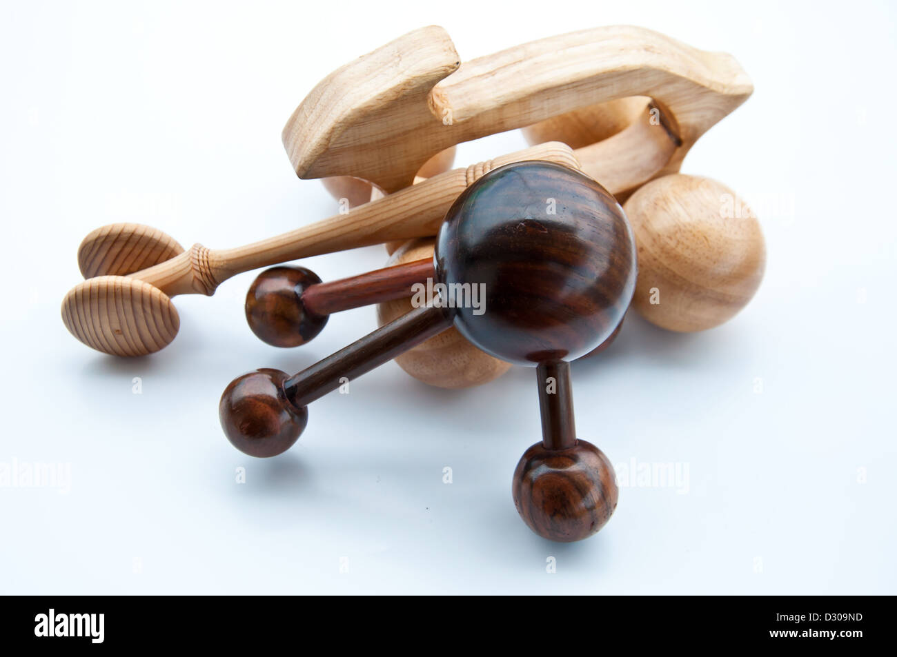 Thai massage tool on white background Stock Photo - Alamy