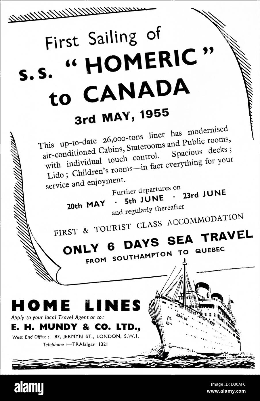 Original 1950s vintage print advertisement from English magazine ...