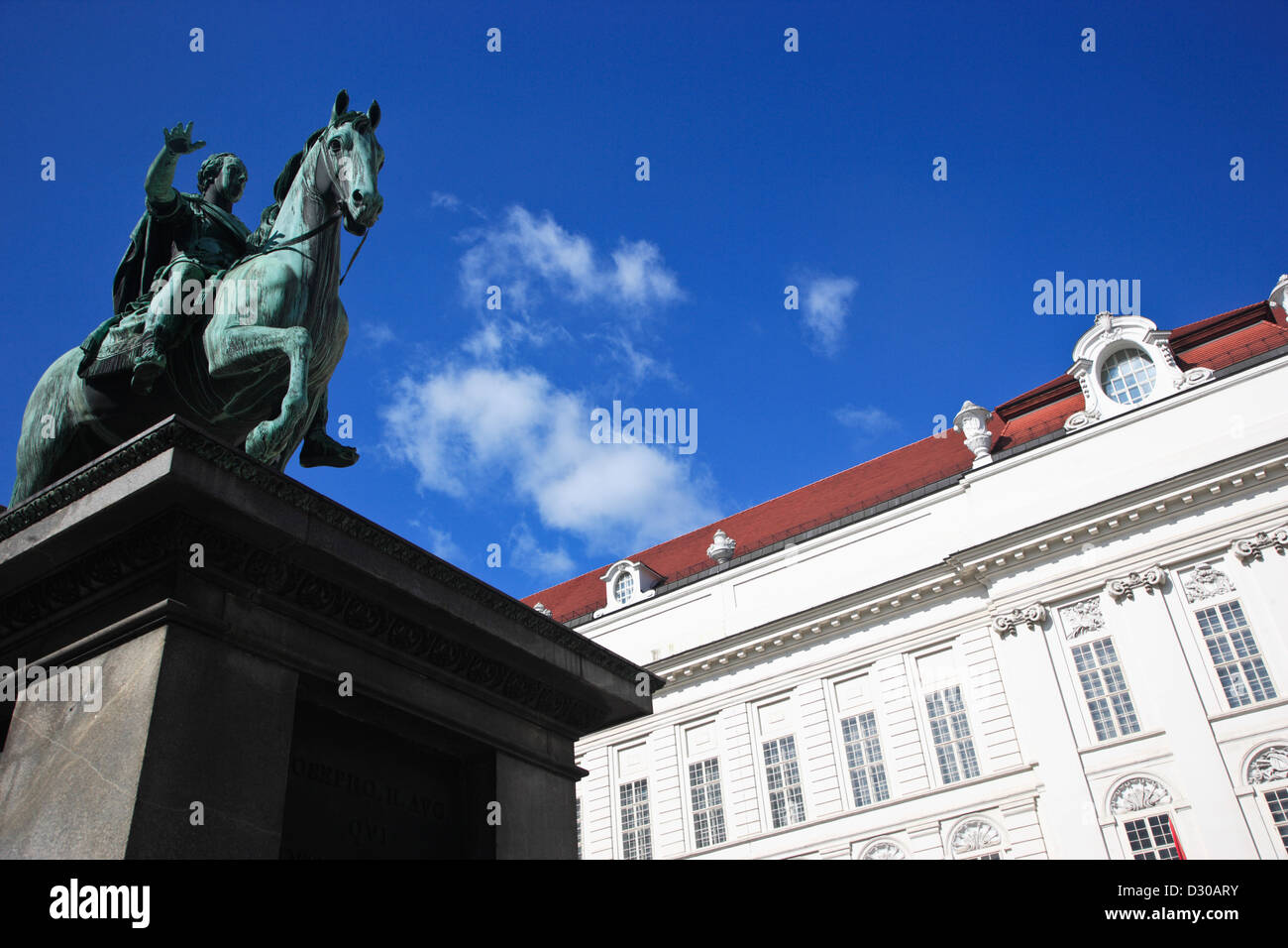 Monument to Roman Emperor Joseph 11. Josefsplatz Square, Hofburg ...