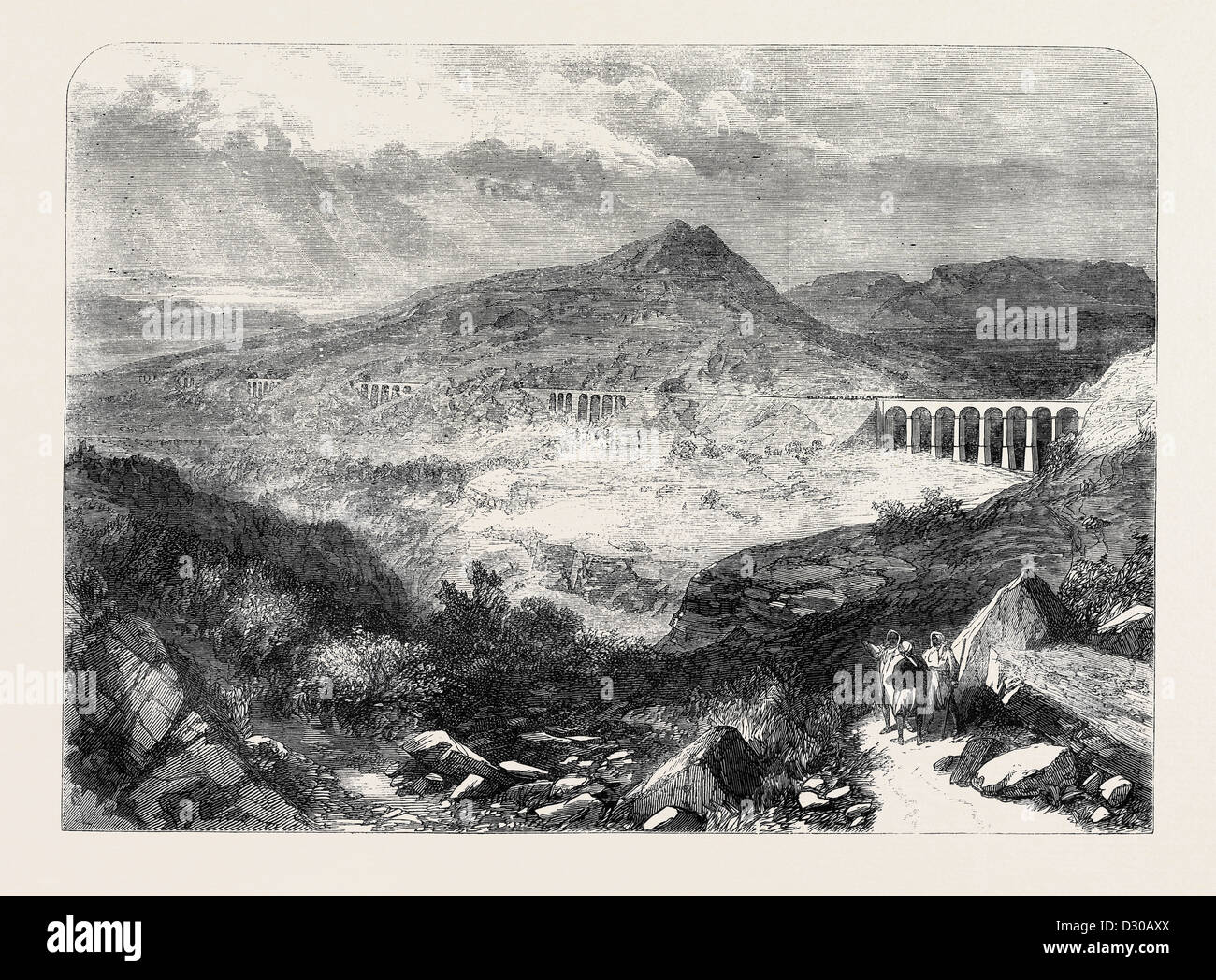 THE BHORE GHAUT INCLINE THE GREAT INDIAN PENINSULAR RAILWAY 1867 Stock ...
