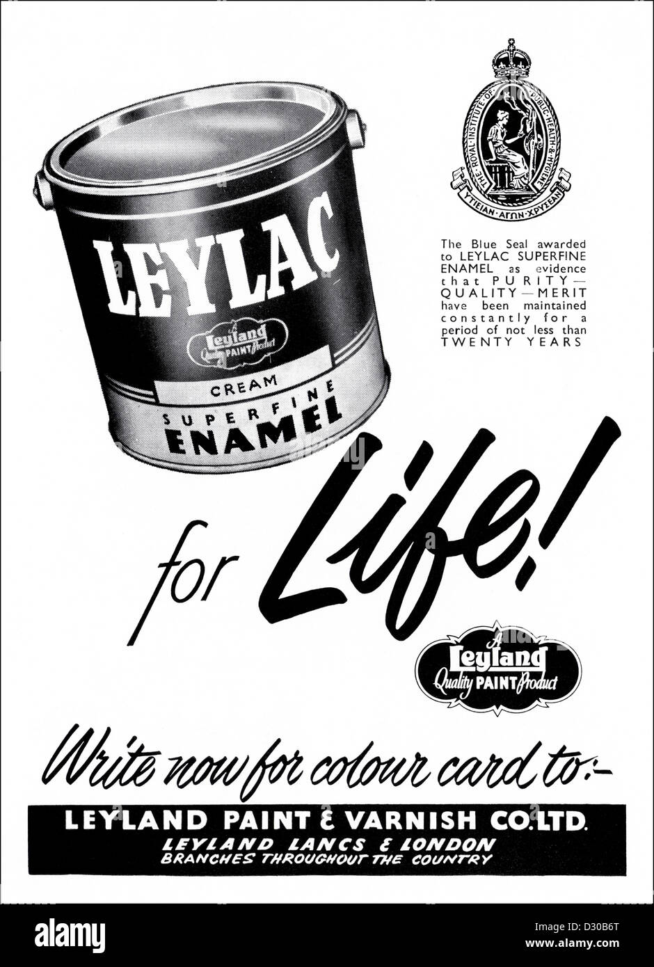 Original 1950s vintage print advertisement from English magazine ...