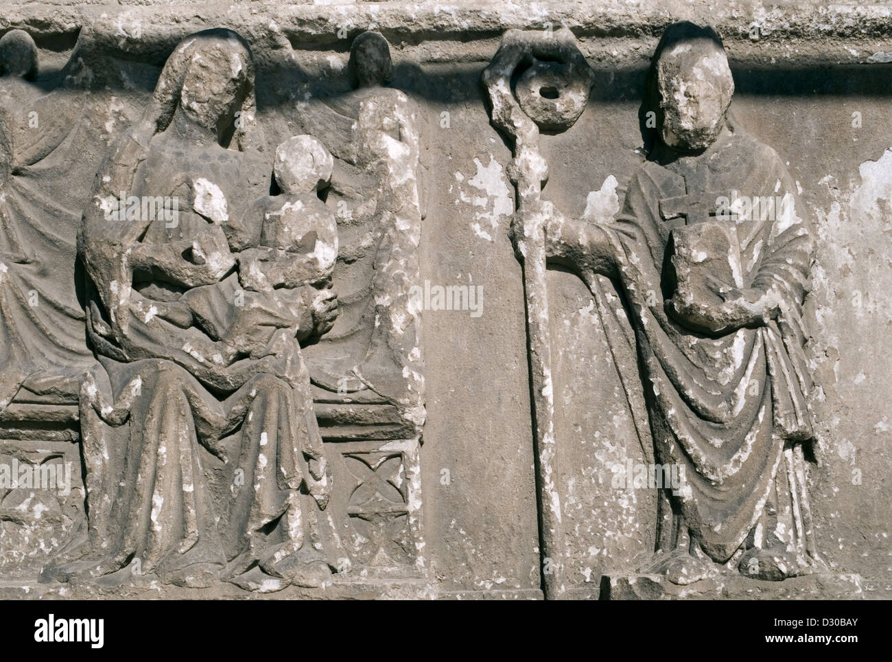Old religious stone relief Stock Photo - Alamy