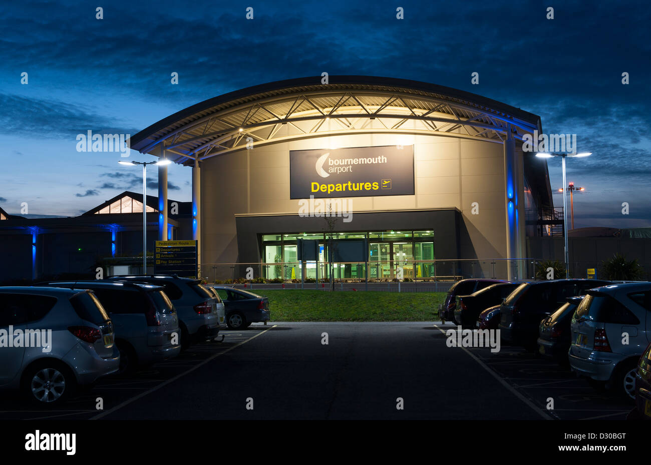 Departures terminal at Bournemouth Airport, Dorset, England Stock Photo ...