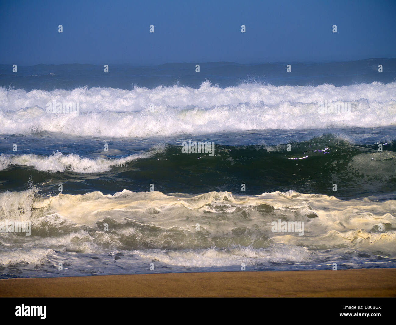 Beach at Three Arch Rocks State Park on the Pacific coast of Oregon USA ...