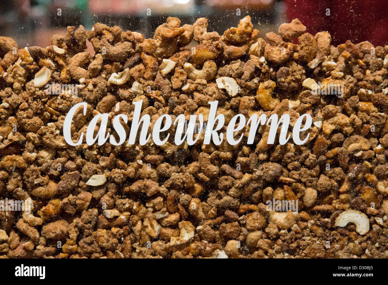 Roasted nuts in sugar. Cashews Stock Photo - Alamy