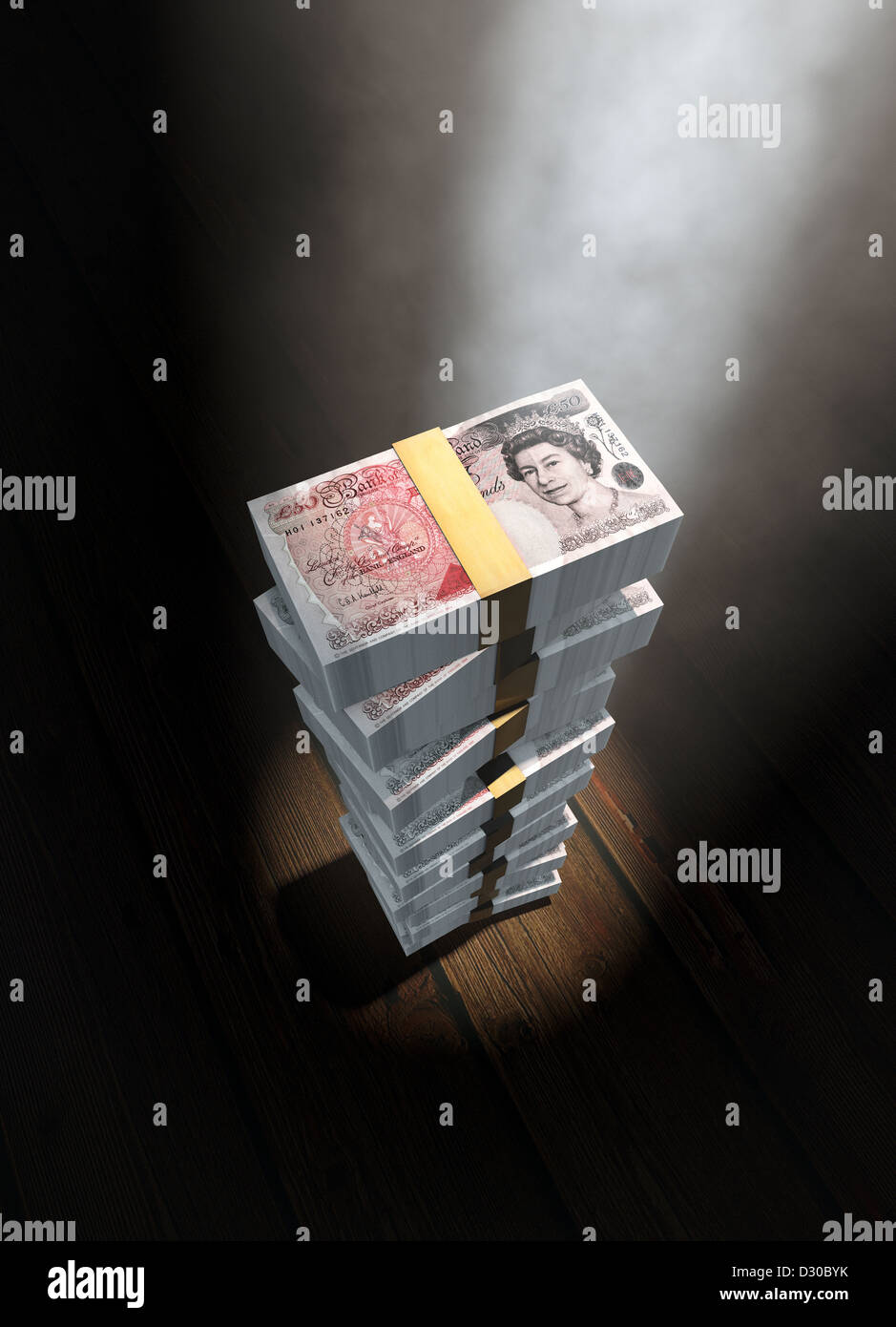 British pound notes in air hi-res stock photography and images - Alamy