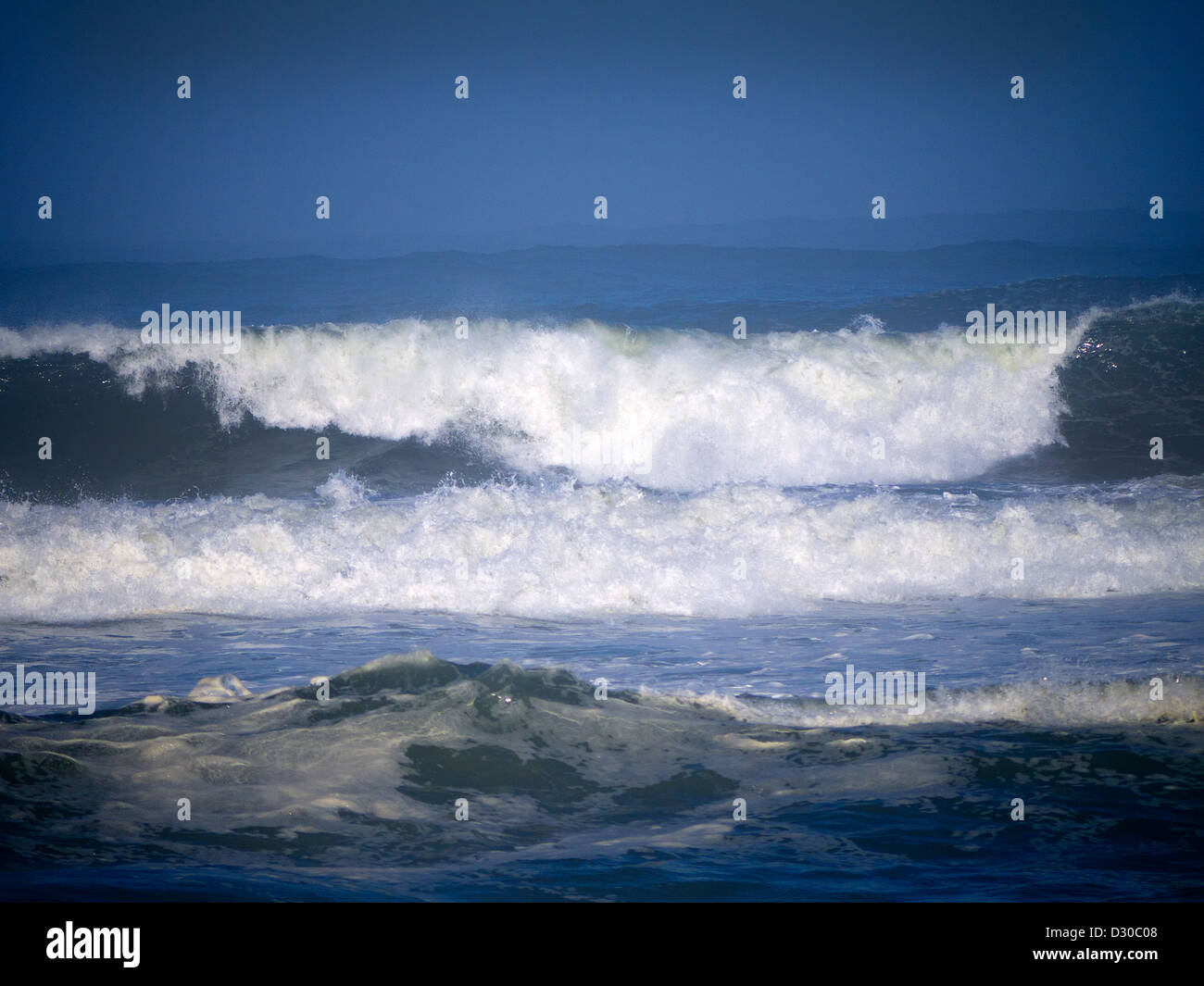 Beach at Three Arch Rocks State Park on the Pacific coast of Oregon USA ...