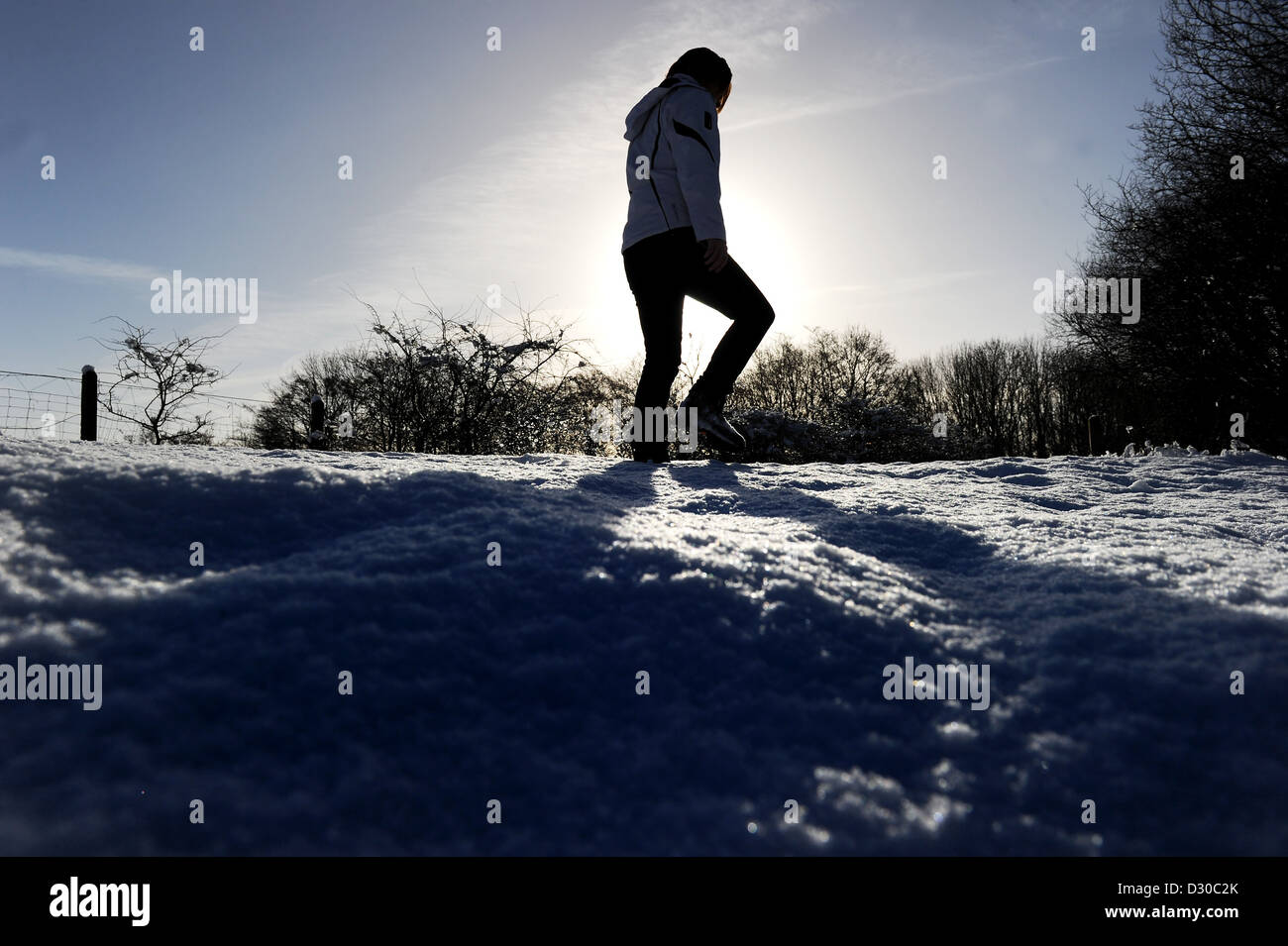 Winter snow scenes in Moses Gate Country Park, Little Lever, Bolton ...